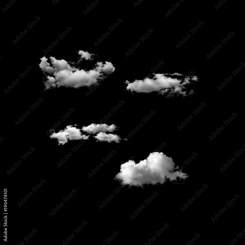 Vector set of realistic isolated cloud on the transparent background ...