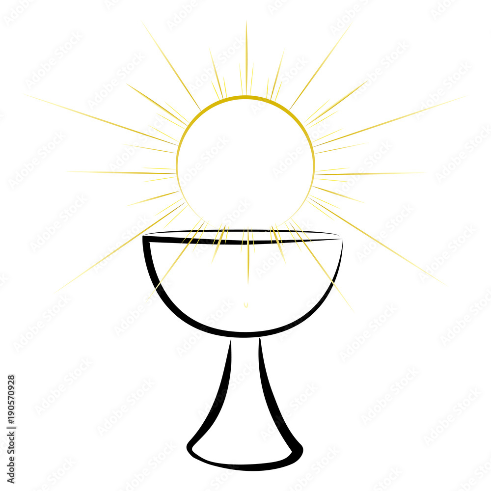 Chalice - Christian mass symbol. Stock Vector | Adobe Stock