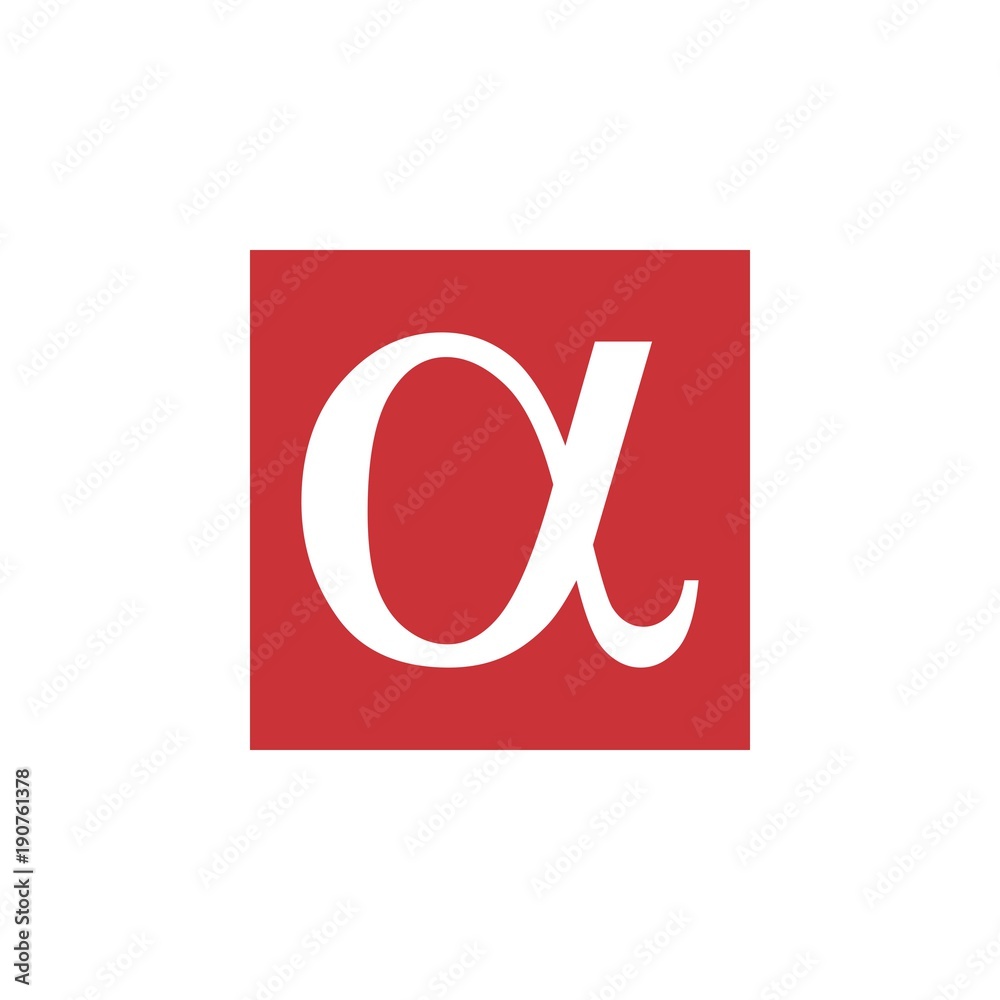 letter alpha greek symbol logo vector Stock Vector | Adobe Stock