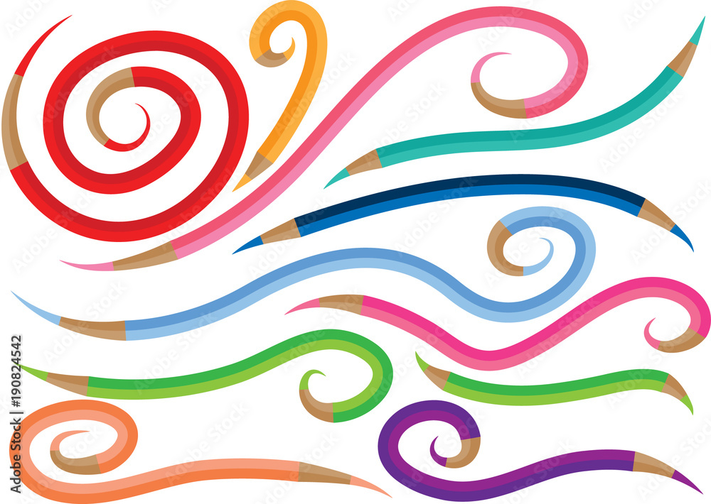 color pencil border design Stock Illustration | Adobe Stock