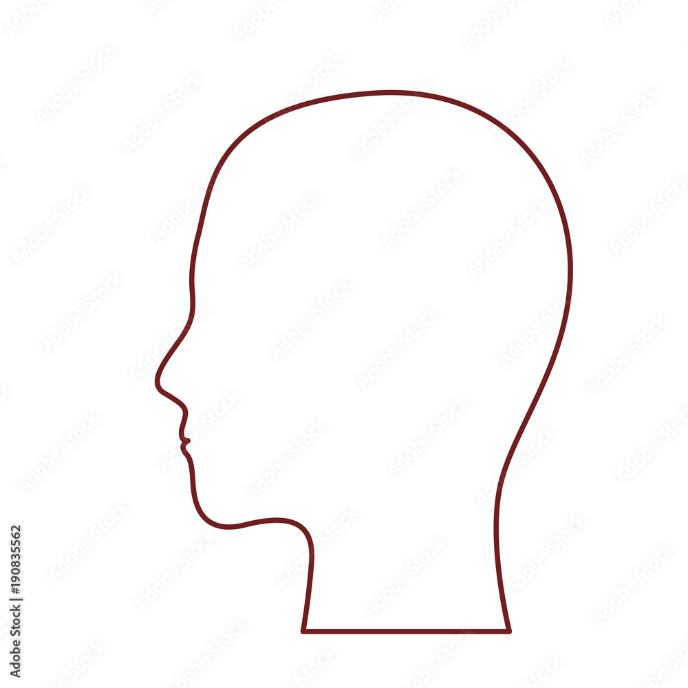 human head people model face profile avatar vector illustration Stock ...