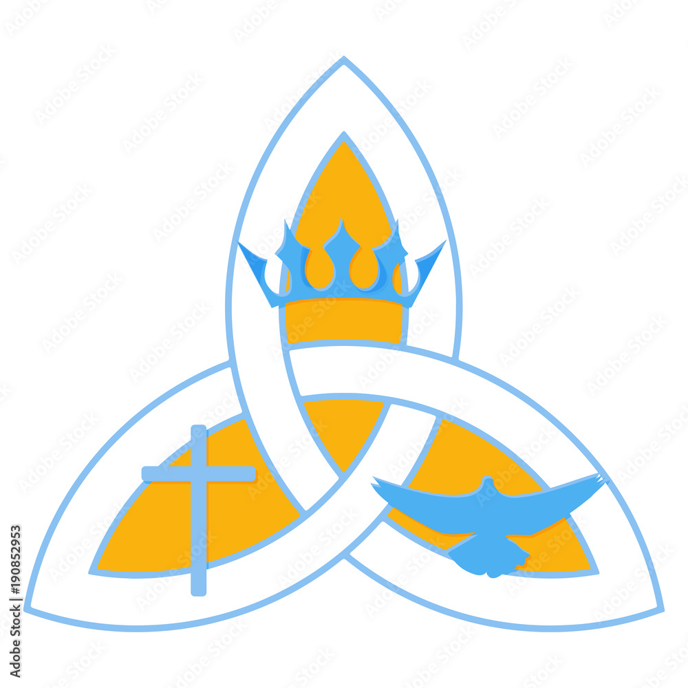 Vector illustration for Christian community: Holy Trinity. Trinity ...