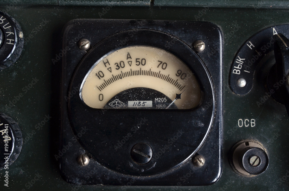 Soviet vintage military geiger counter Stock Photo | Adobe Stock