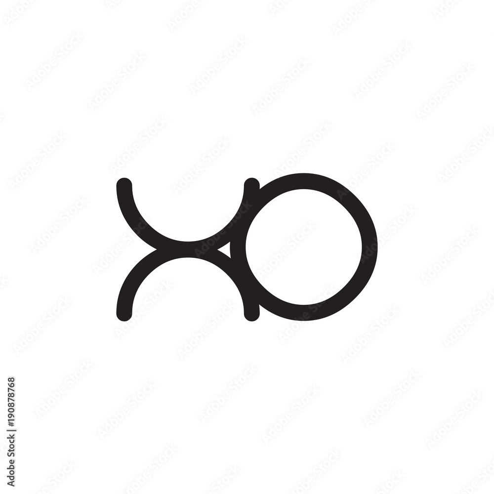 initial letter rounded logo modern Stock Vector | Adobe Stock