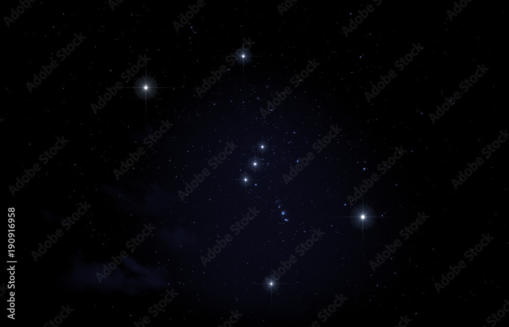 Constellation of Orion in night sky. Stock Photo | Adobe Stock