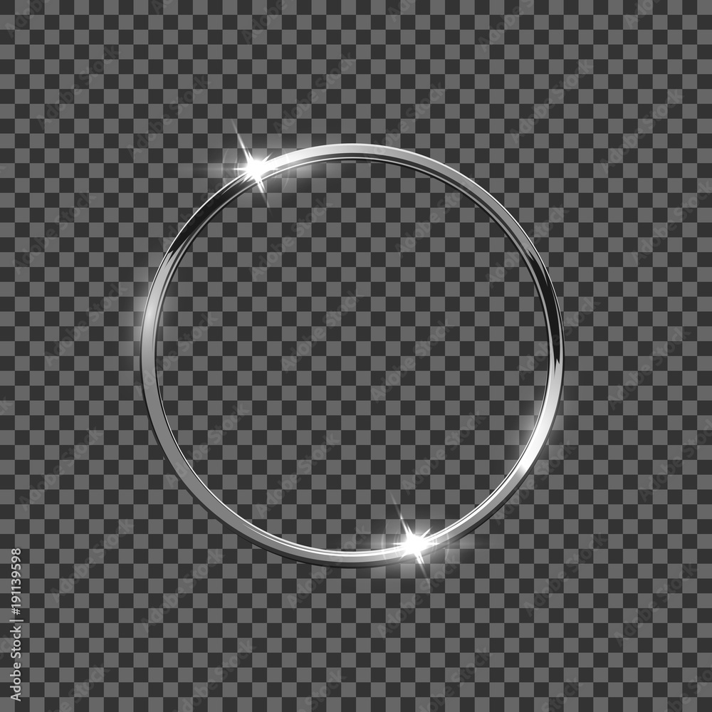 Silver ring isolated on transparent background. Vector design element ...