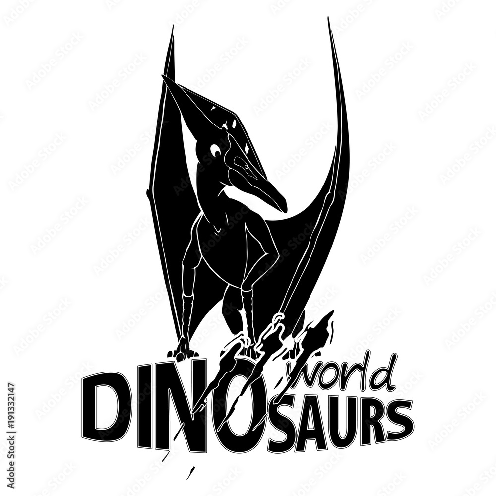 Logo World of Dinosaurs. Vector illustration. Stock Vector | Adobe Stock