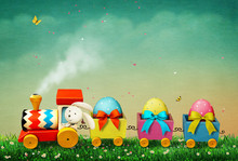 Easter Bunny Village Eggs Free Stock Photo - Public Domain Pictures