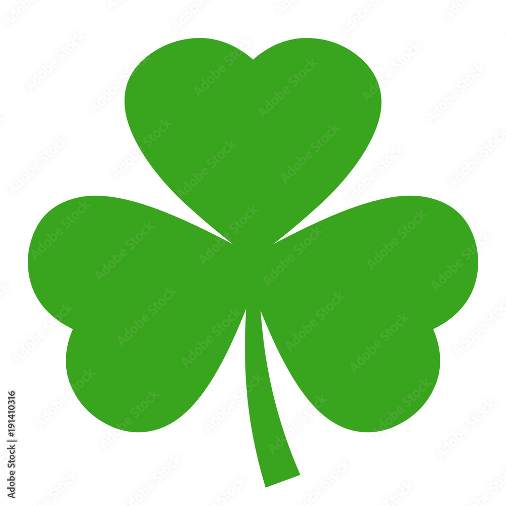Shamrock vector icon Stock Vector | Adobe Stock