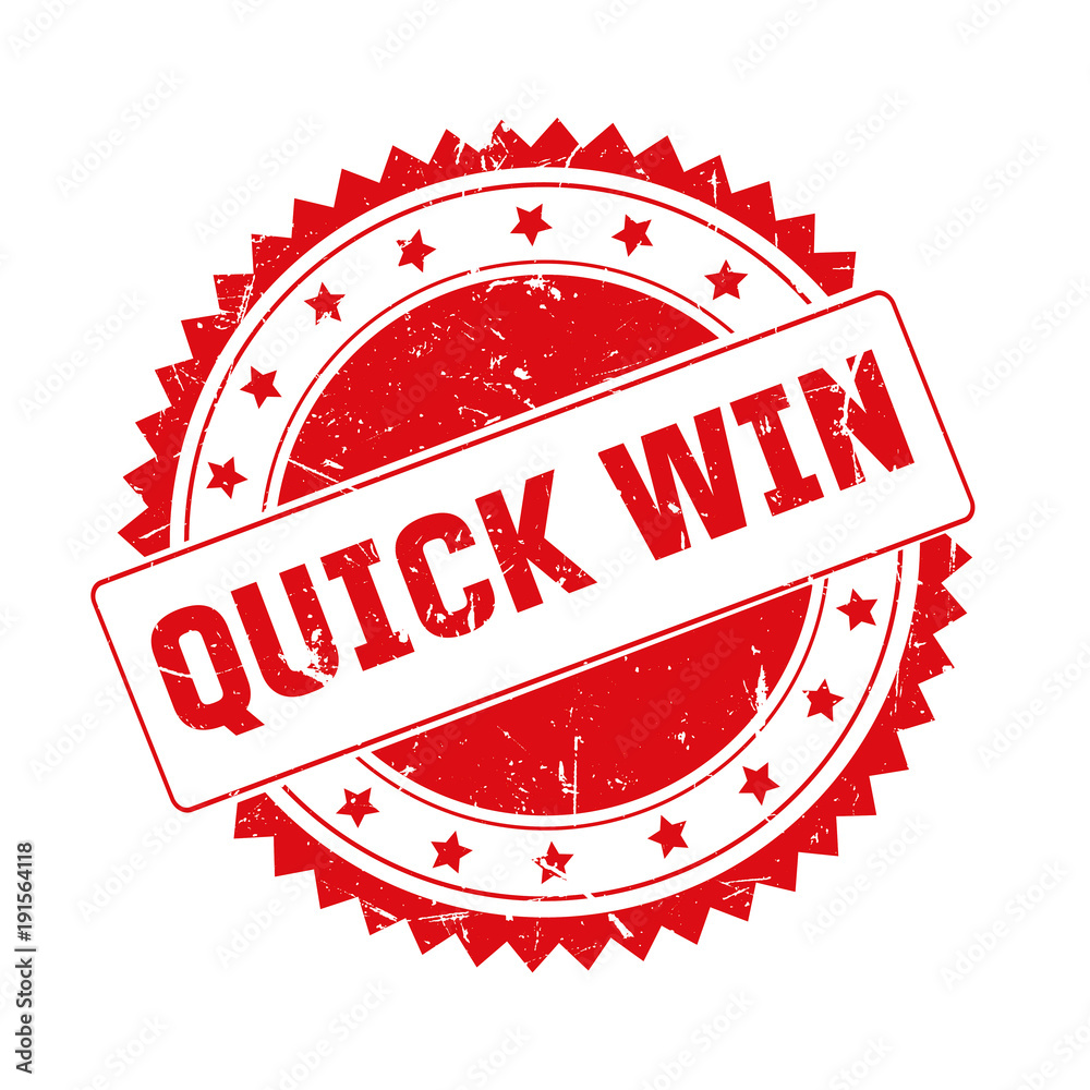 Quick Win red grunge stamp isolated Stock Illustration | Adobe Stock