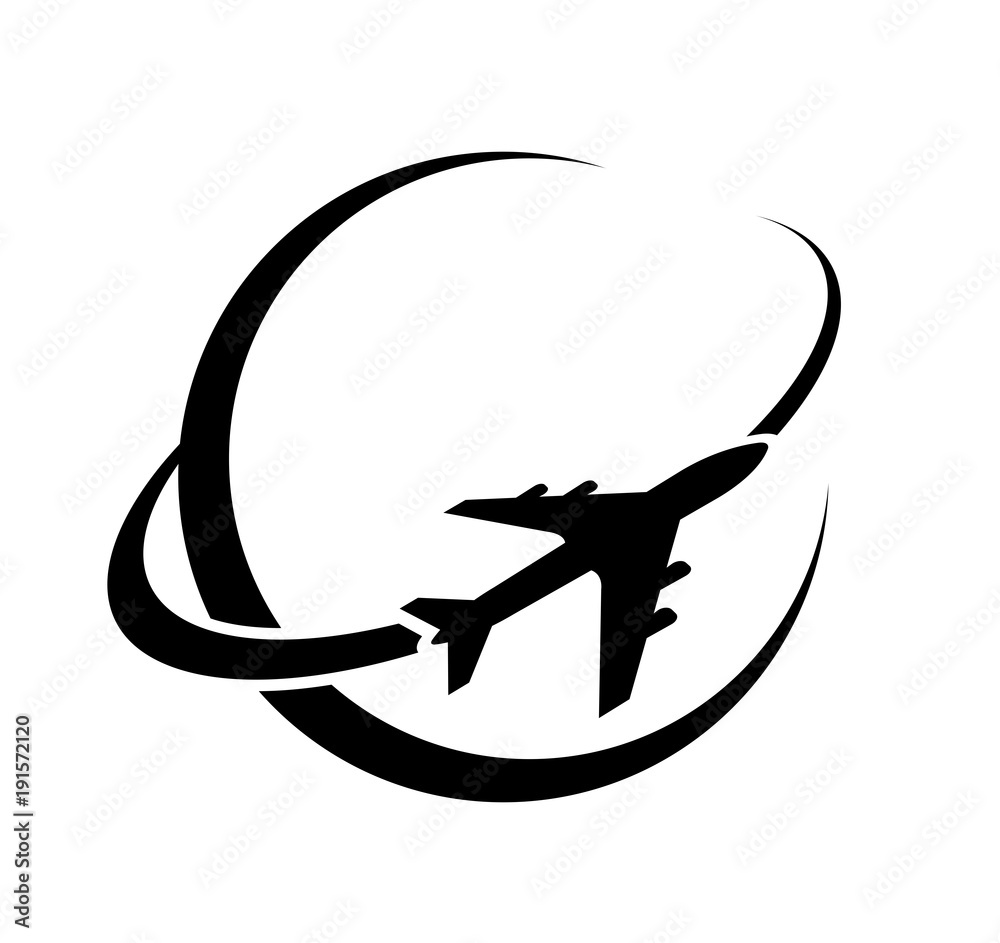 Logo avion aviation voyage Stock Vector | Adobe Stock