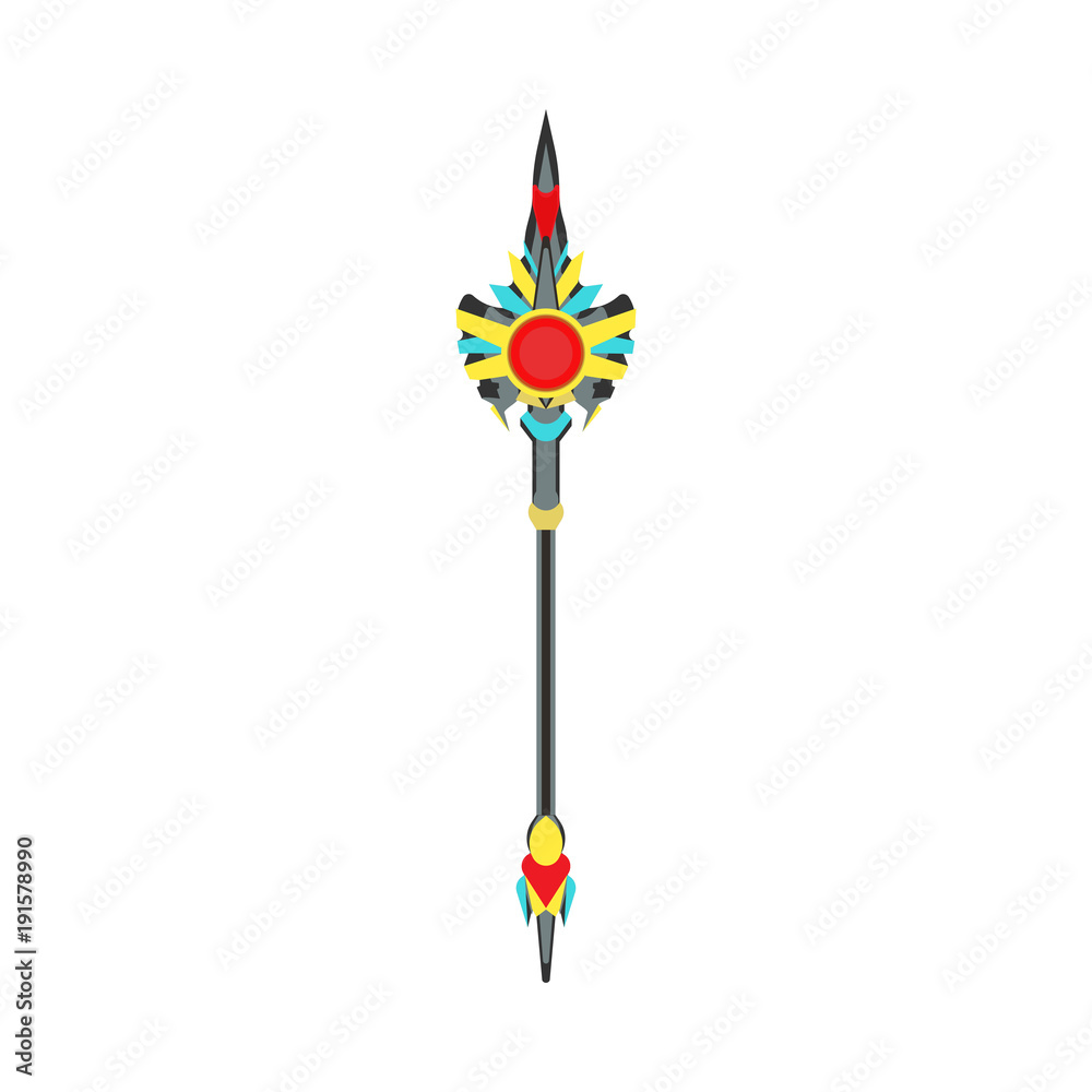 Scepter vector illustration crown king royal isolated. Cartoon power ...