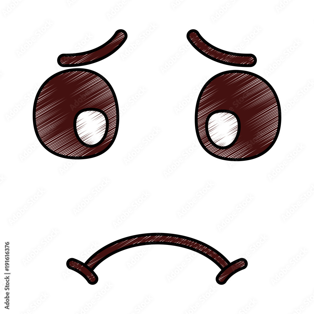 Cute Sad Faces Cartoon