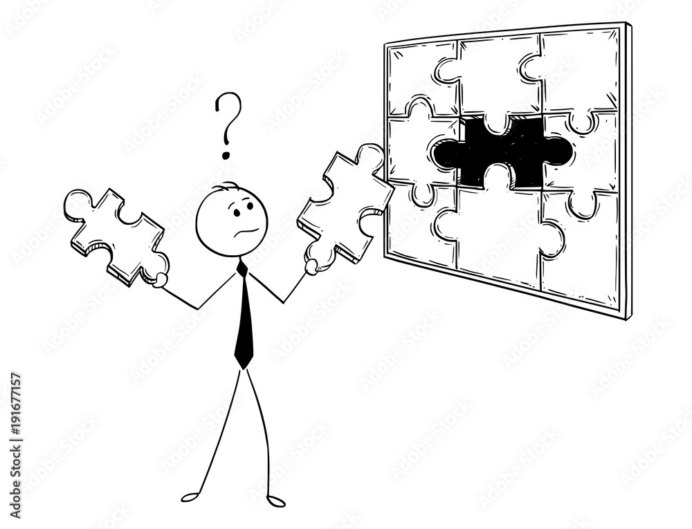 Cartoon stick man drawing conceptual illustration of businessman with ...