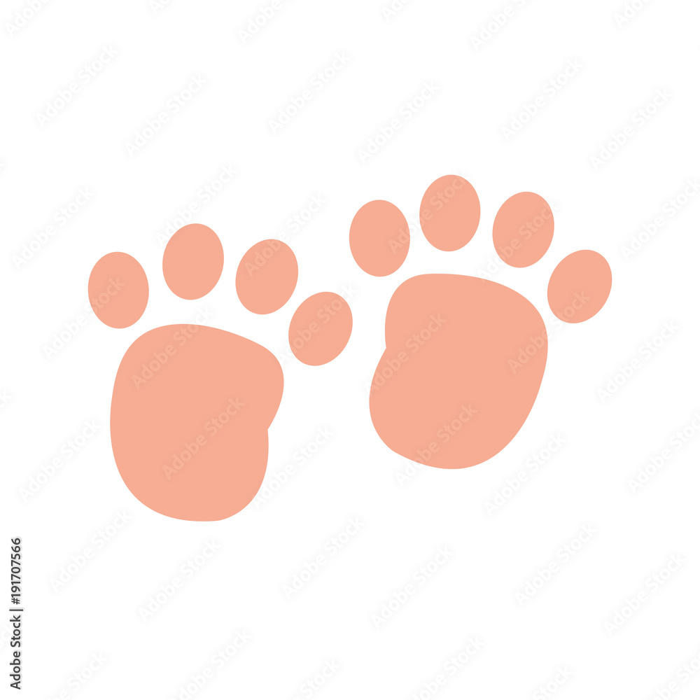 colorful human footprint with toes mark sign Stock Vector | Adobe Stock
