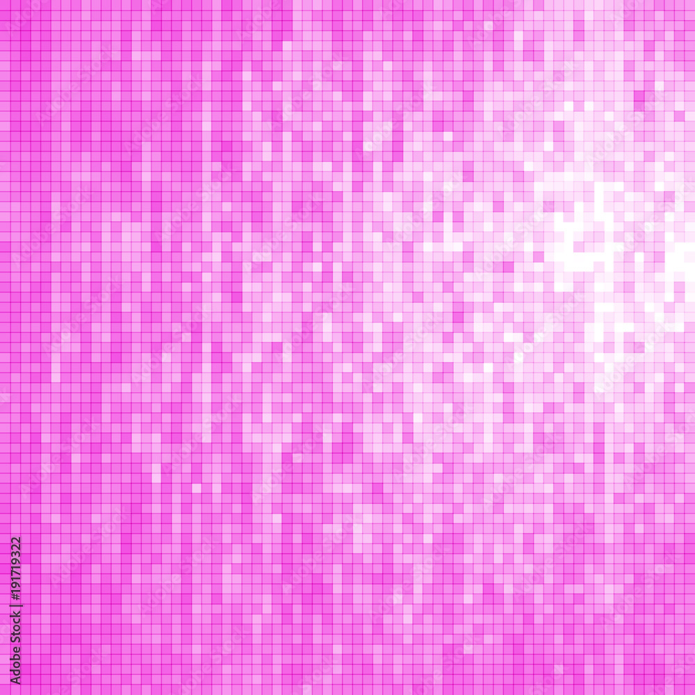 banner tiles pink. poster pixel grid purple squares. pink background ...