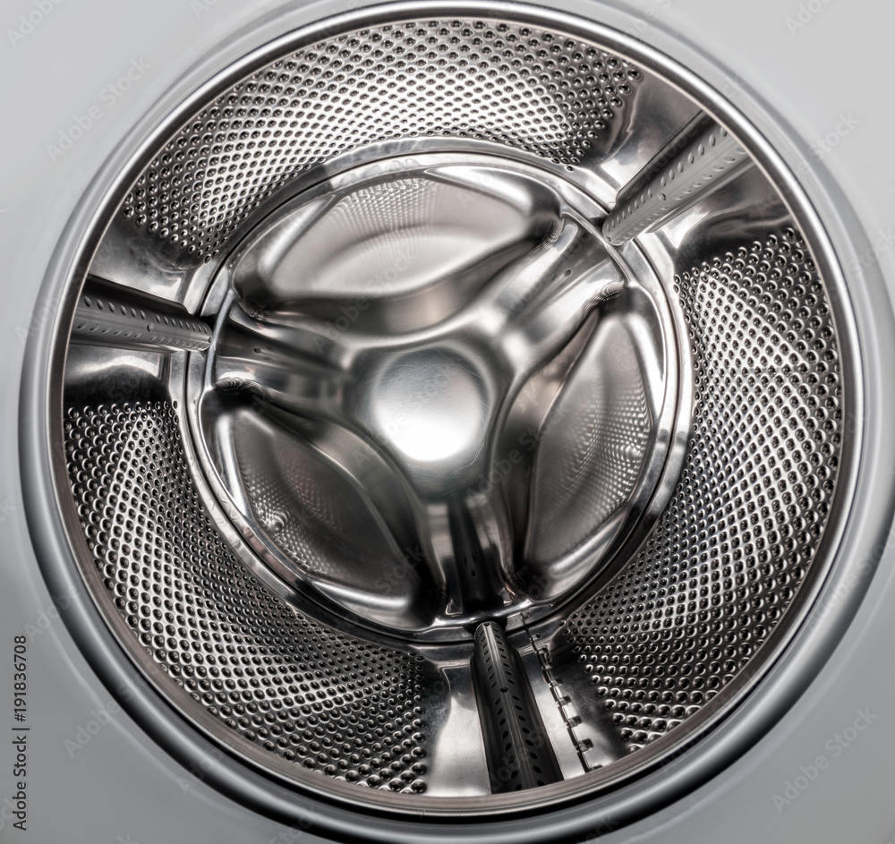 Washing machine. Inside of a washing machine drum. Stock Photo | Adobe ...