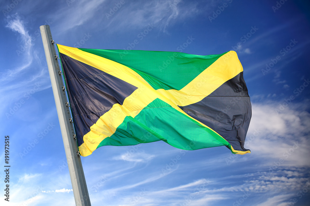 Jamaican flag Stock Photo | Adobe Stock