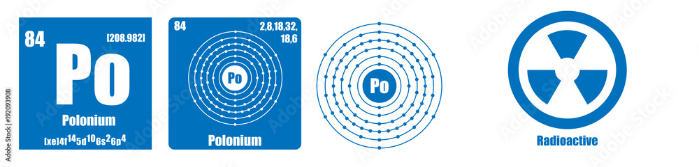 Periodic Table of element group VI Polonium Stock Vector | Adobe Stock