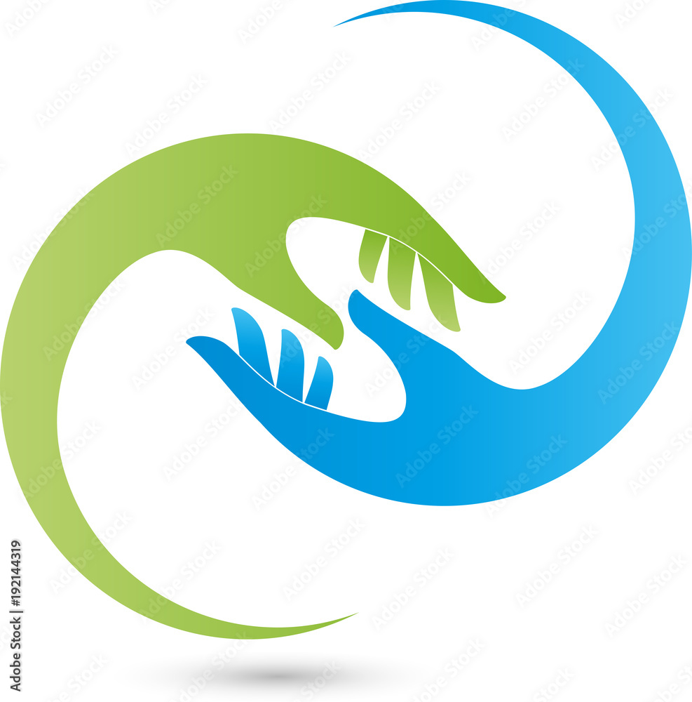 Hände, Physiotherapie, Heilpraktiker, Helfer, Logo Stock Vector | Adobe ...