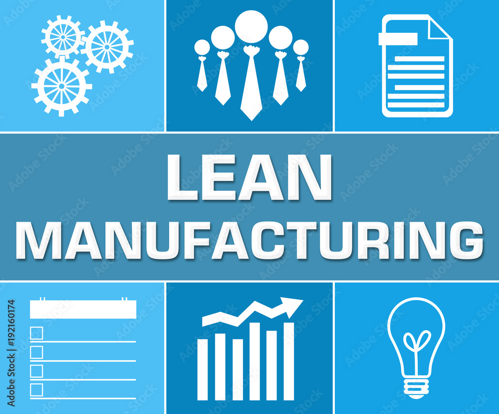 Lean Manufacturing Business Symbol Blue Grid Stock Illustration | Adobe ...