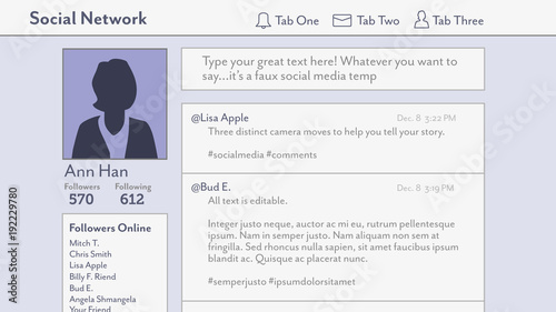 Social Media Profile. Buy this stock template and explore similar ...