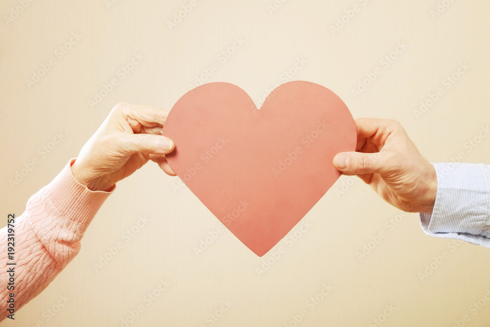 Senior female gesture language, hands signs isolated on solid white ...