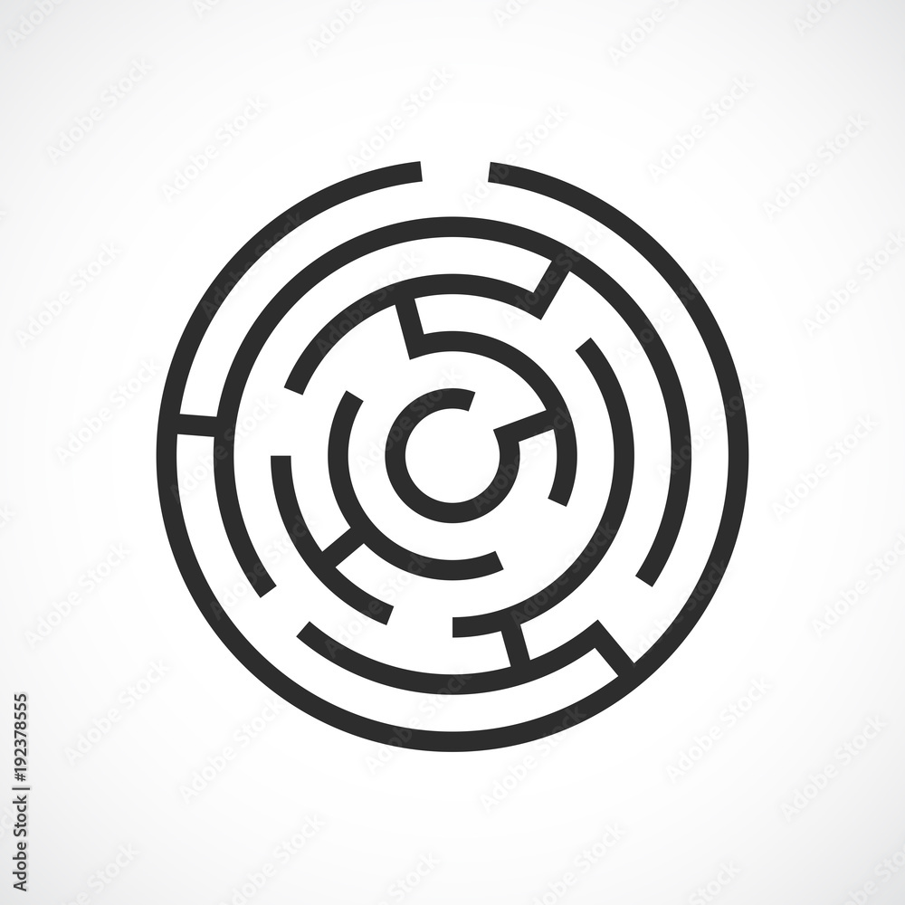 Labyrinth maze vector icon Stock Vector | Adobe Stock