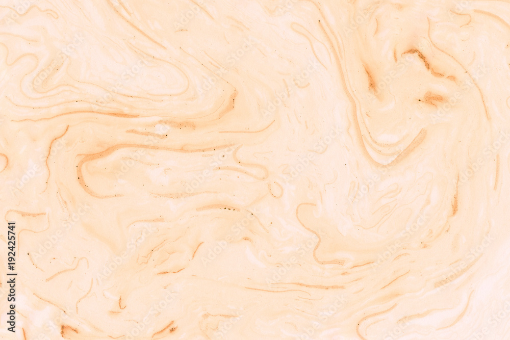 Suminagashi marble texture hand painted with orange ink. Digital paper ...