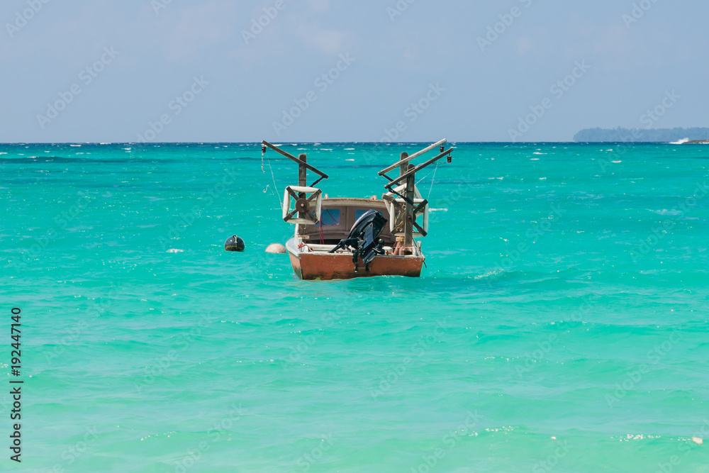 Fishing boat. Port Olry village in N.E.Espiritu Santo island-Sanma ...