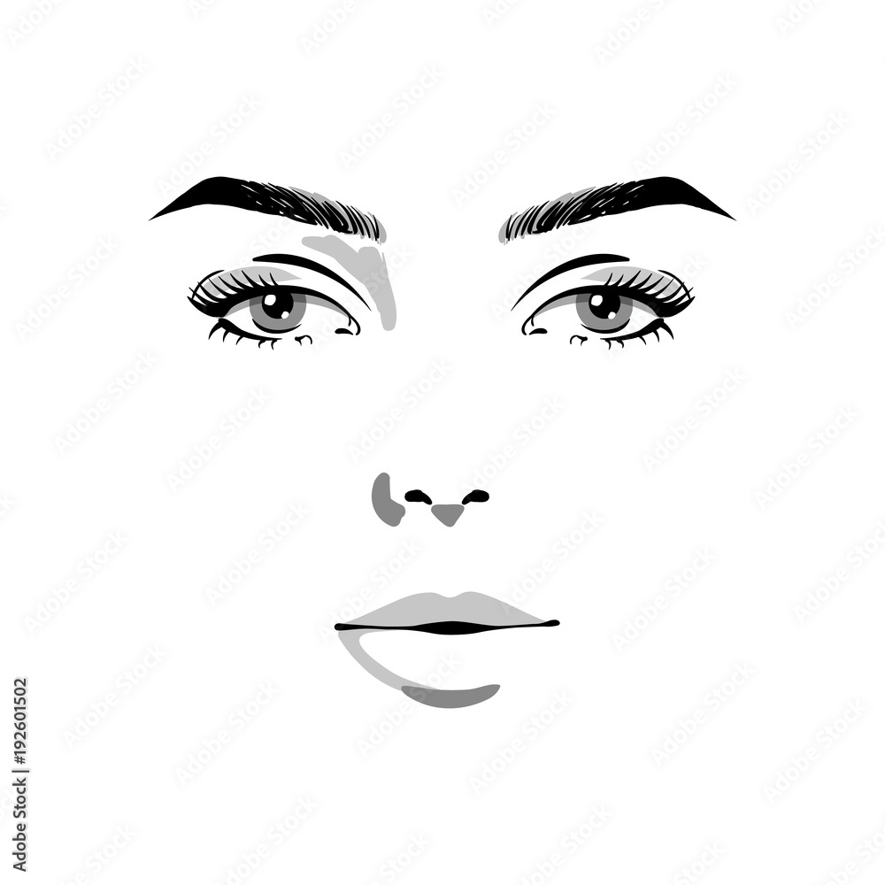 Beautiful Woman Face Clipart