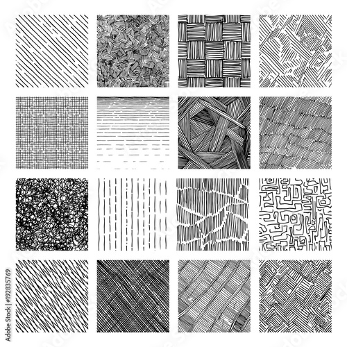 Seamless pattern of rough hatching grunge texture - Buy this stock ...
