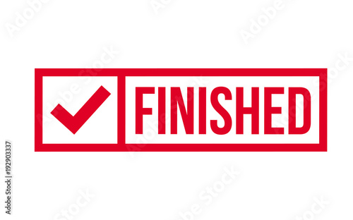 Finished stamp. Typographic label, stamp or logo Stock Vector | Adobe Stock