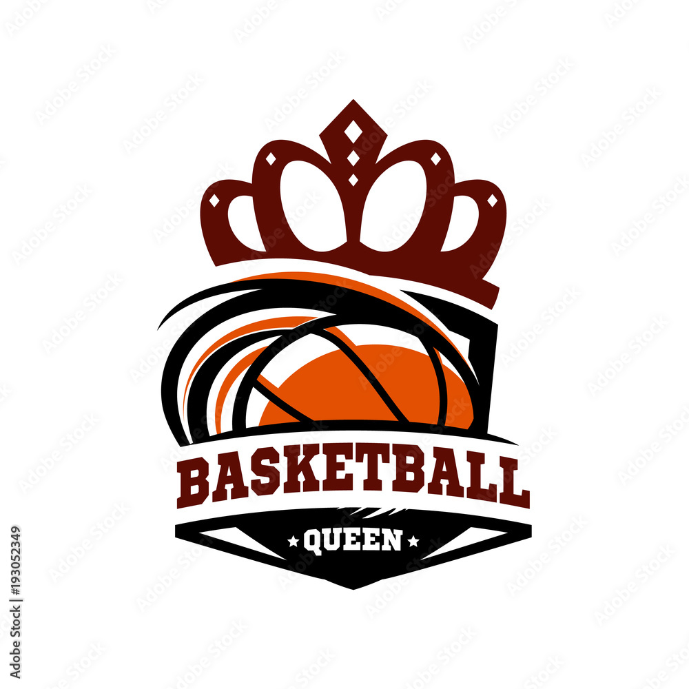 Basketball Queen Logo Vector Stock Vector | Adobe Stock