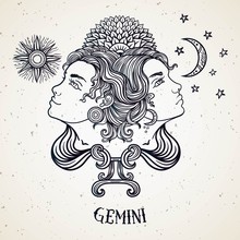 Gemini Vintage Zodiac Sign Free Stock Photo - Public Domain Pictures