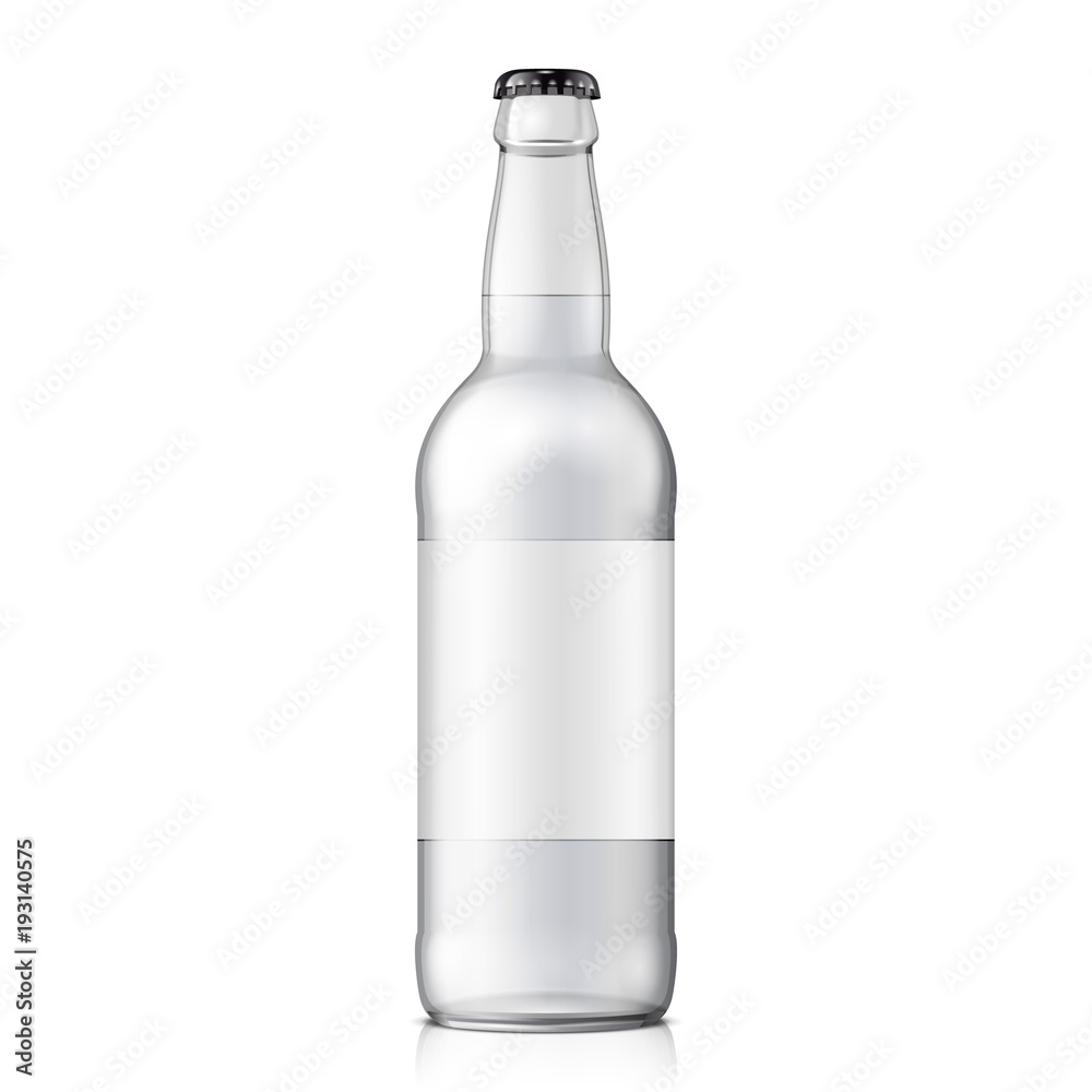 Glass Mineral Water Bottle. Carbonated Soft Drink. Mock Up Template ...