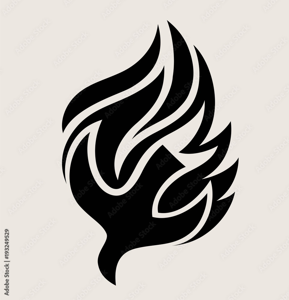 Holyspirit Fire Logo, art vector design Stock Vector | Adobe Stock