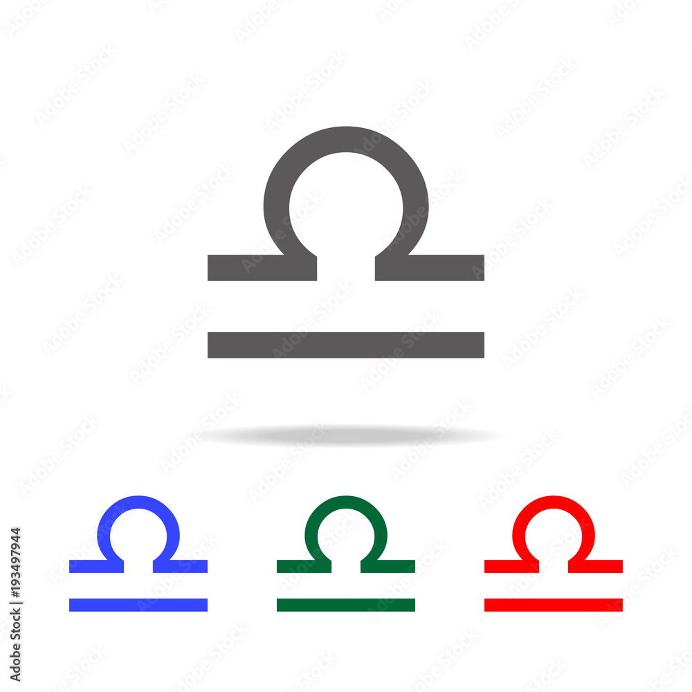 Libra Icon Symbol Scales icon. Elements in multi colored icons for ...