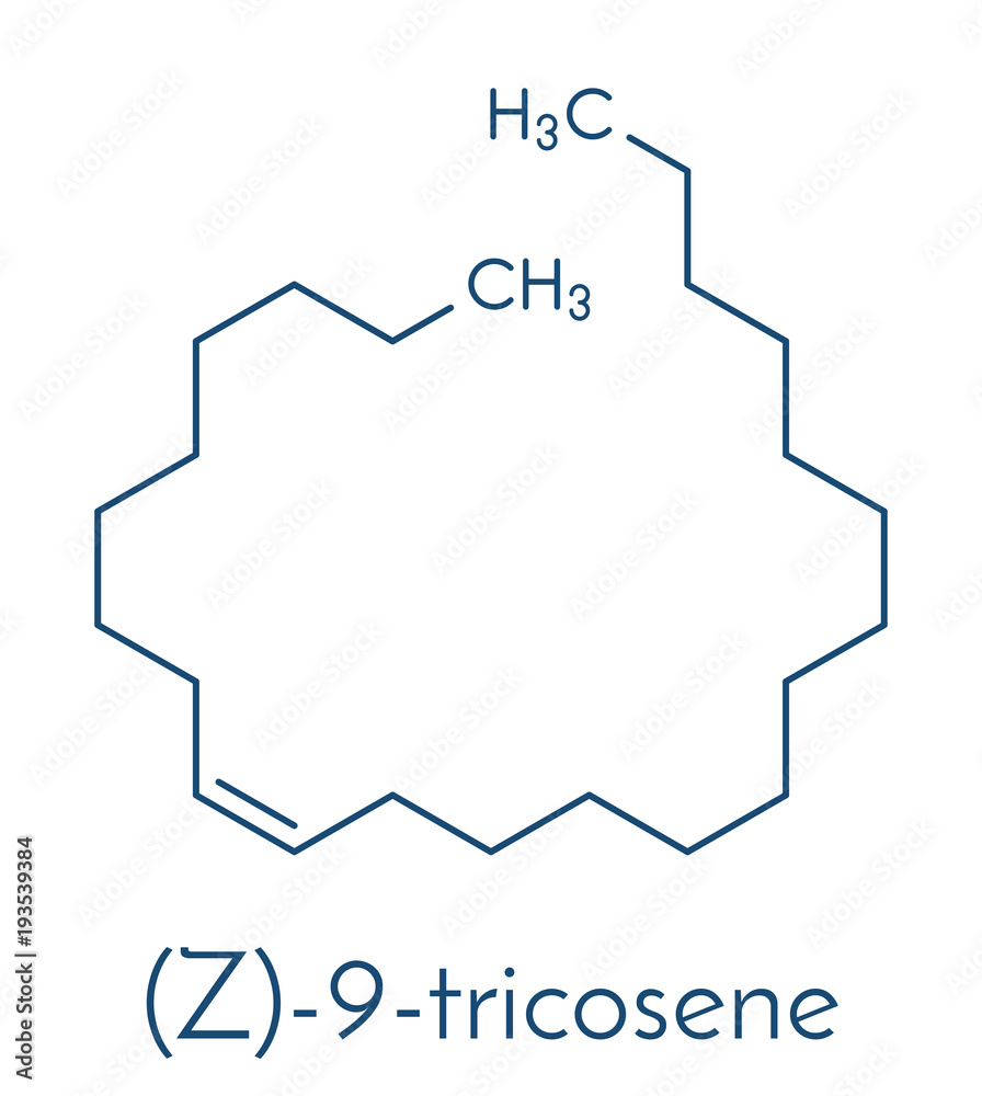 (Z)-9-Tricosene (muscalure) house fly sex pheromone molecule. Used to ...