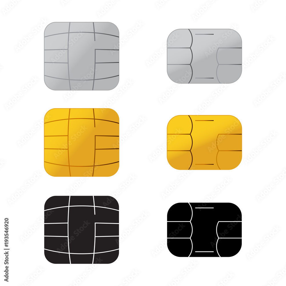 Chip of credit card icon Stock Vector | Adobe Stock