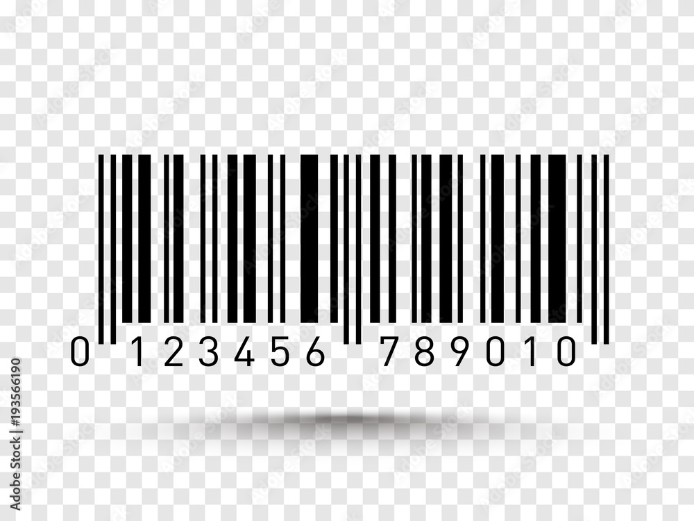 Barcode isolated on transparent background. Vector icon Stock Vector ...