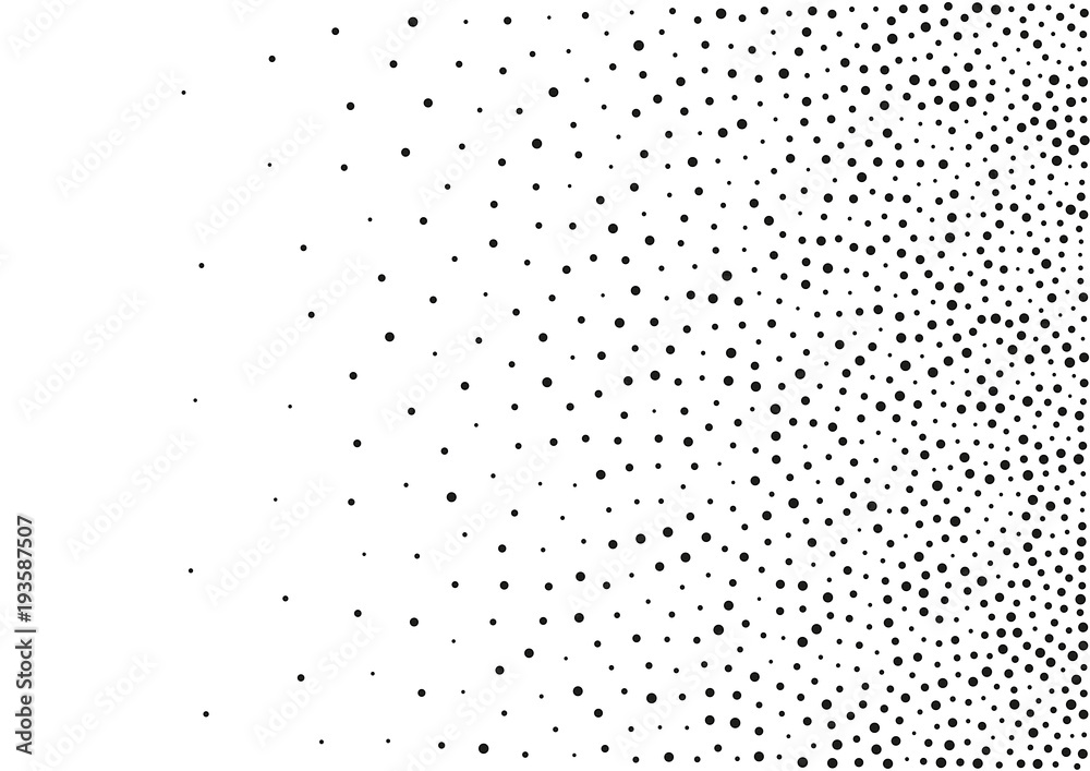 Abstract gradient halftone random dots background. A4 paper size ...