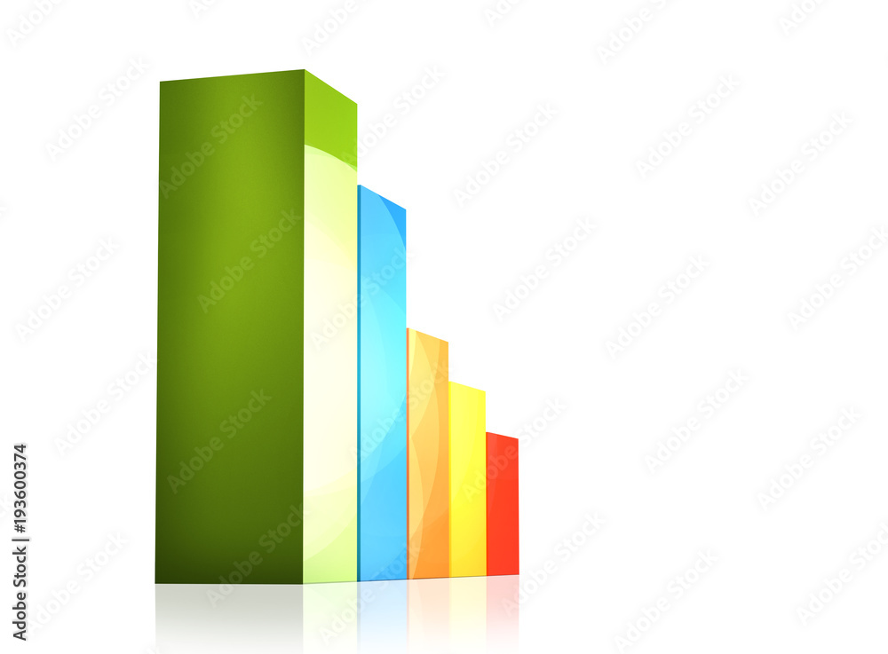 scale bar chart 3d rendering isolated Stock Illustration | Adobe Stock