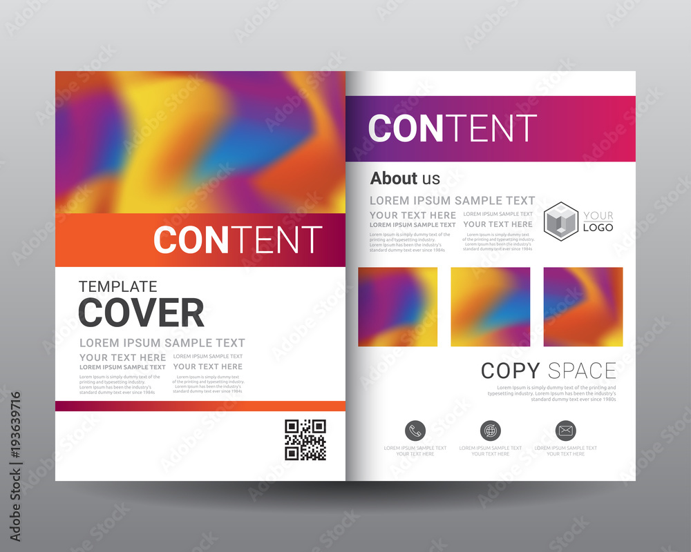 Business Bi-fold brochure templates, Fold leaflet, Flyer, Magazine ...