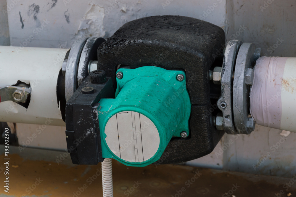 Insulated green circulation pump for glycol circuit of the air handling ...