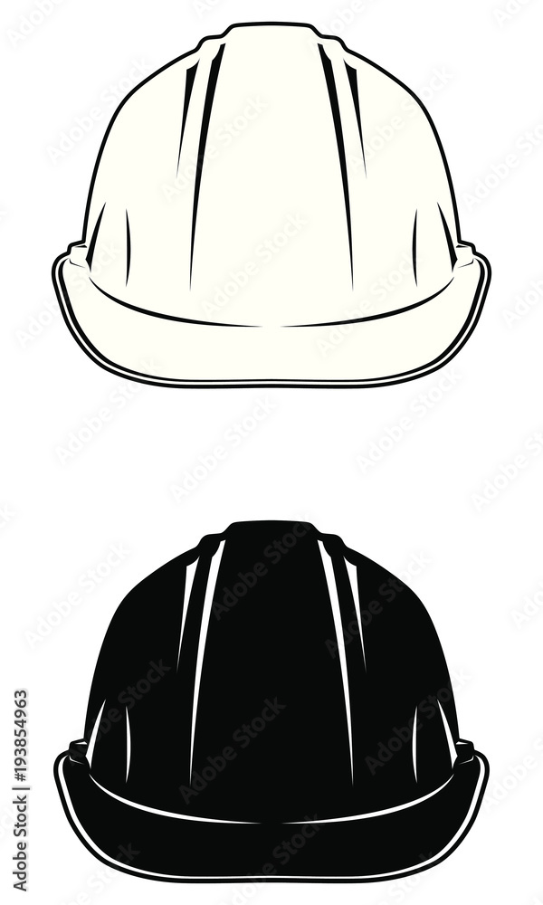 hard hat front view Stock Vector | Adobe Stock