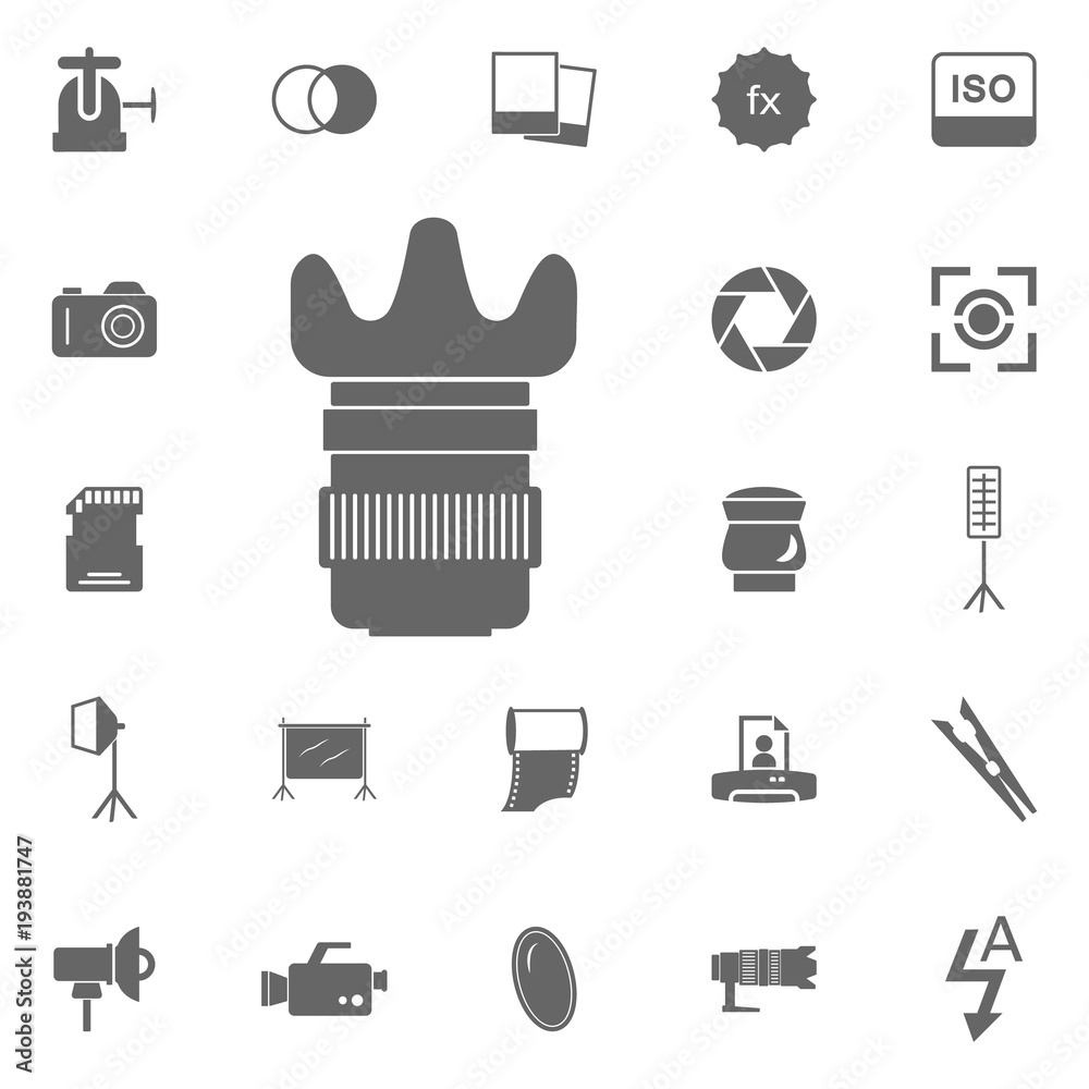 Lens camera view icon. Simple element illustration. Symbol design from ...