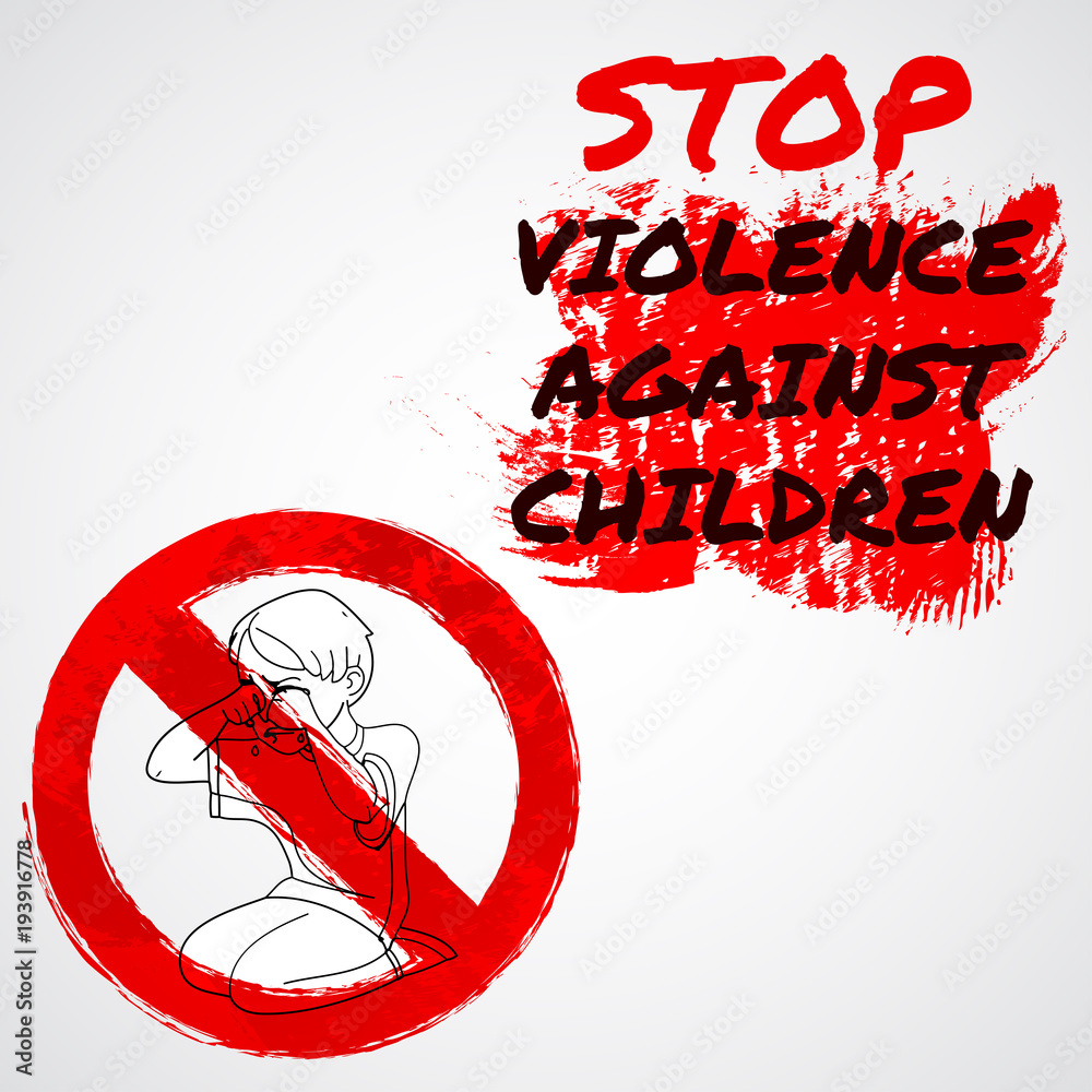 Infographics advertising banner poster menu template. Stop violence ...