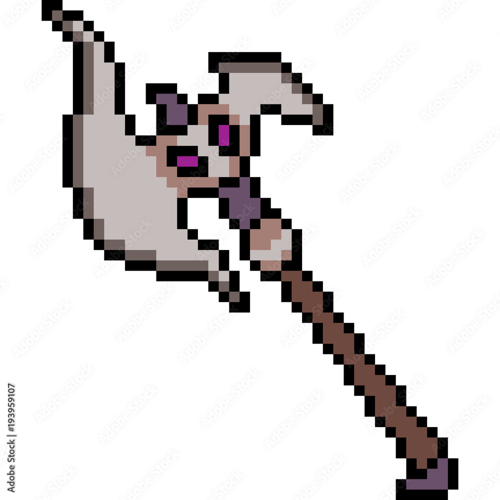 vector pixel art axe fantasy Stock Vector | Adobe Stock