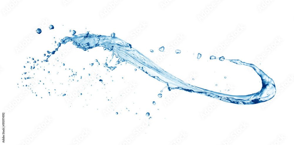 single water splash isolated on white background Stock Photo | Adobe Stock